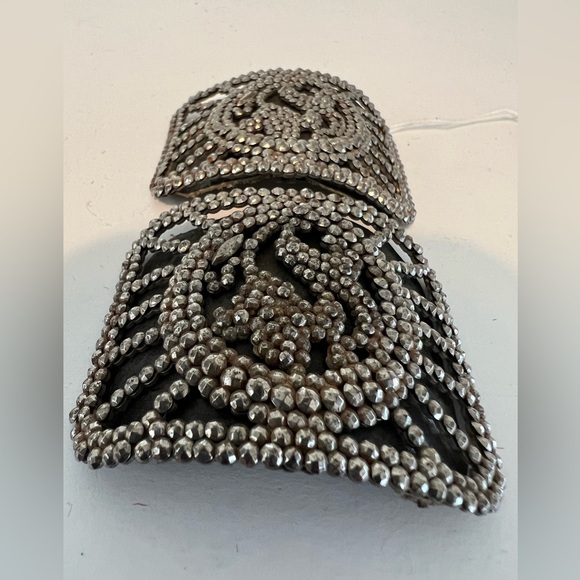 Shoes | Pair Of Antique French Steel Cut Beaded Shoe Clips Wleather ...